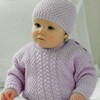 Women's Cable Sweater Round or Polo Neck Knitting Pattern 12 Ply Triple ...