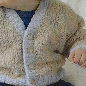 Baby Cardigan Knitting Pattern Darling DK 8 Ply Yarn or Wool 16-22 Inch ...