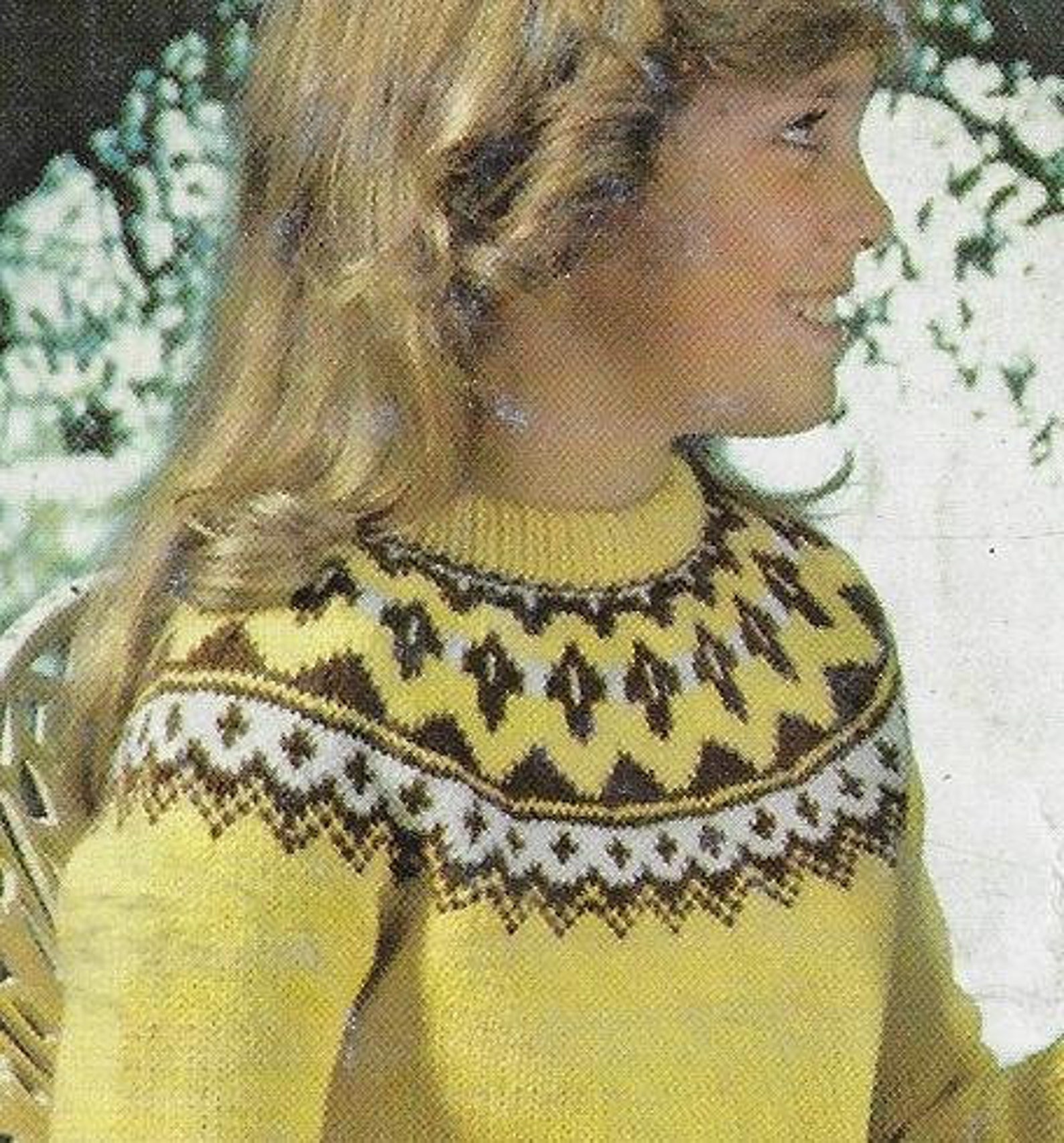 Child's Fairisle Yoke Sweater Knitting Pattern DK 8 Ply - Etsy