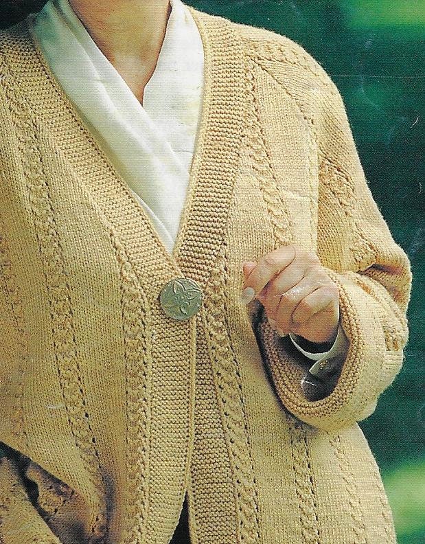 Women's Easy Loose Fit Jacket Knitting Pattern DK 8 Ply - Etsy