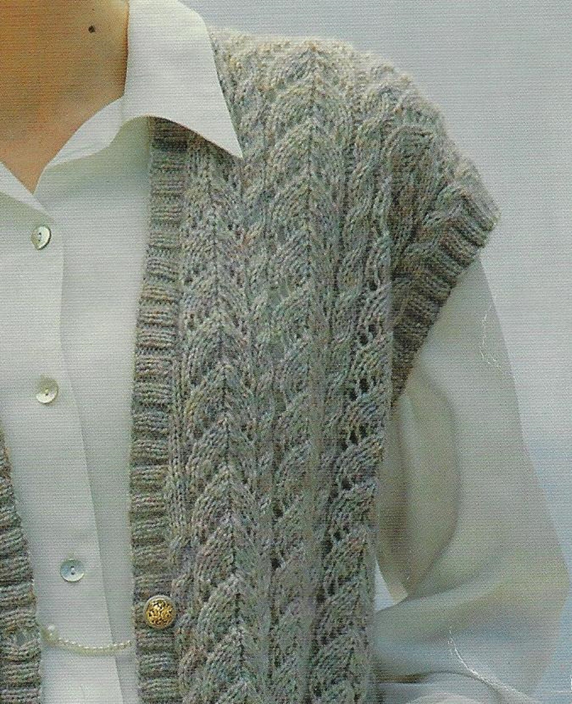 Cable Lace Vest Knitting Pattern With Pockets (PDF Download) - Etsy