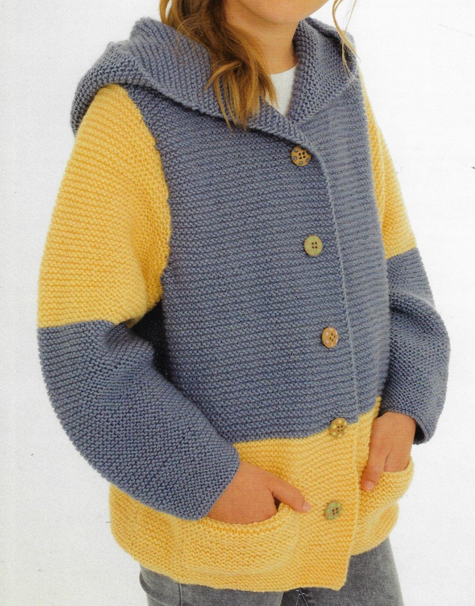 Child Easy Garter Stitch Hood Jacket Knitting Pattern DK 8 Ply | Etsy