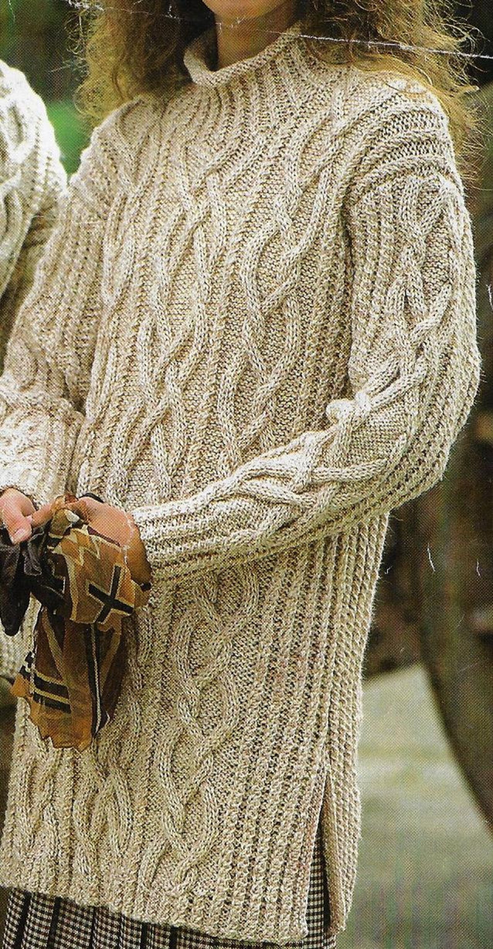 Men & Women Cable Aran Sweater or Tunic knitting pattern 10 | Etsy
