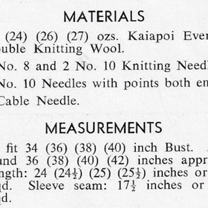 Women's Cable Aran Jumper Knitting Pattern DK 8 Ply Yarn or Wool 34-40 ...
