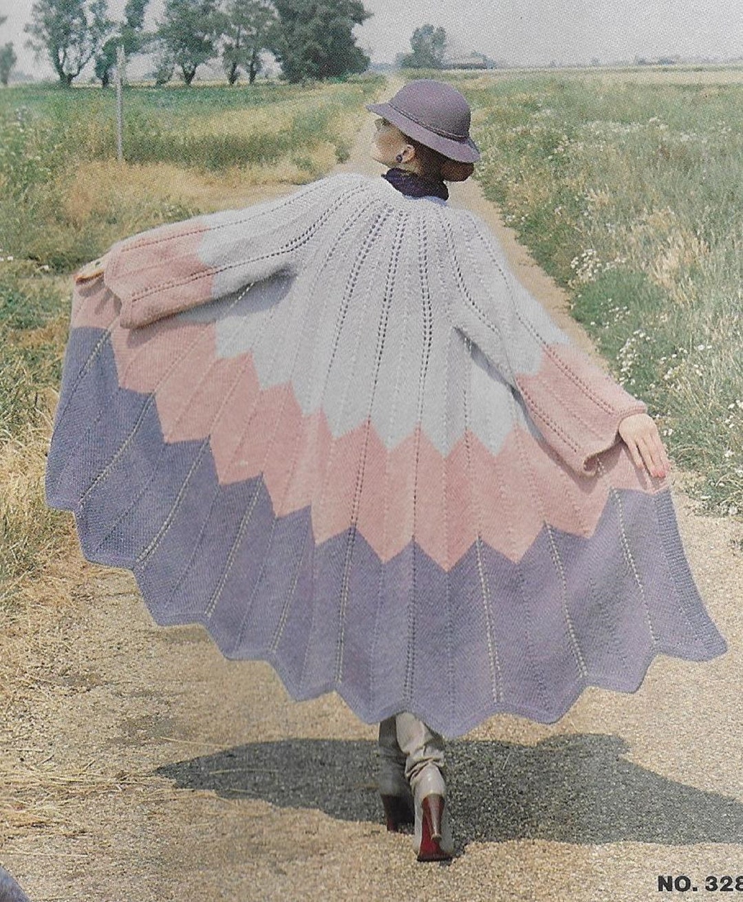 Women's Long Coat Knitting Pattern 10 Ply Yarn or Wool 32-36 Inch 81-91 ...