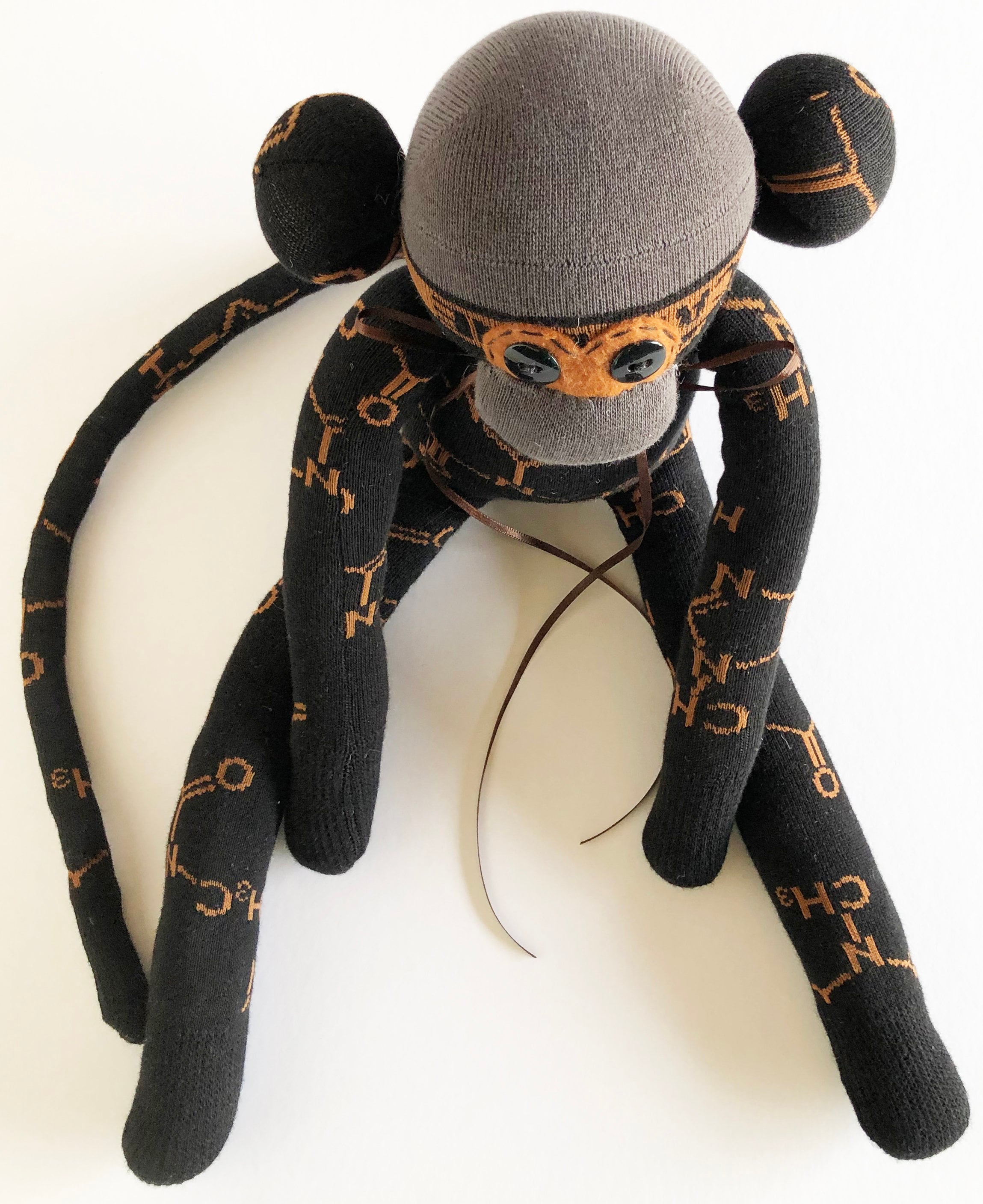Caffeine Molecule Sock Monkey: Coffee Lover Gift, 19-inch Handmade ...