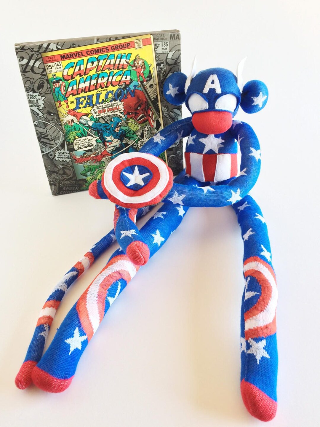 America Sock Monkey Sock Monkey Super Hero Sock Monkey - Etsy