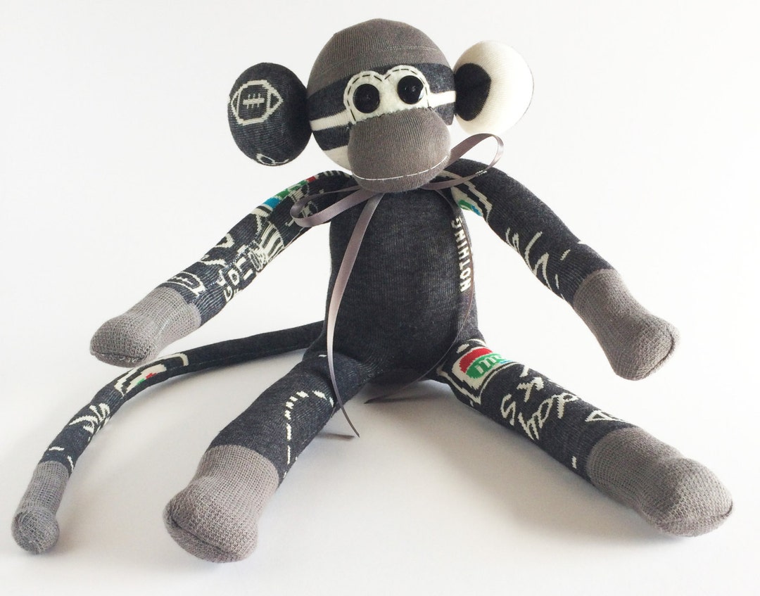 Sunday Football-sock Monkey-football Sock Monkey-man Cave Sock Monkey ...