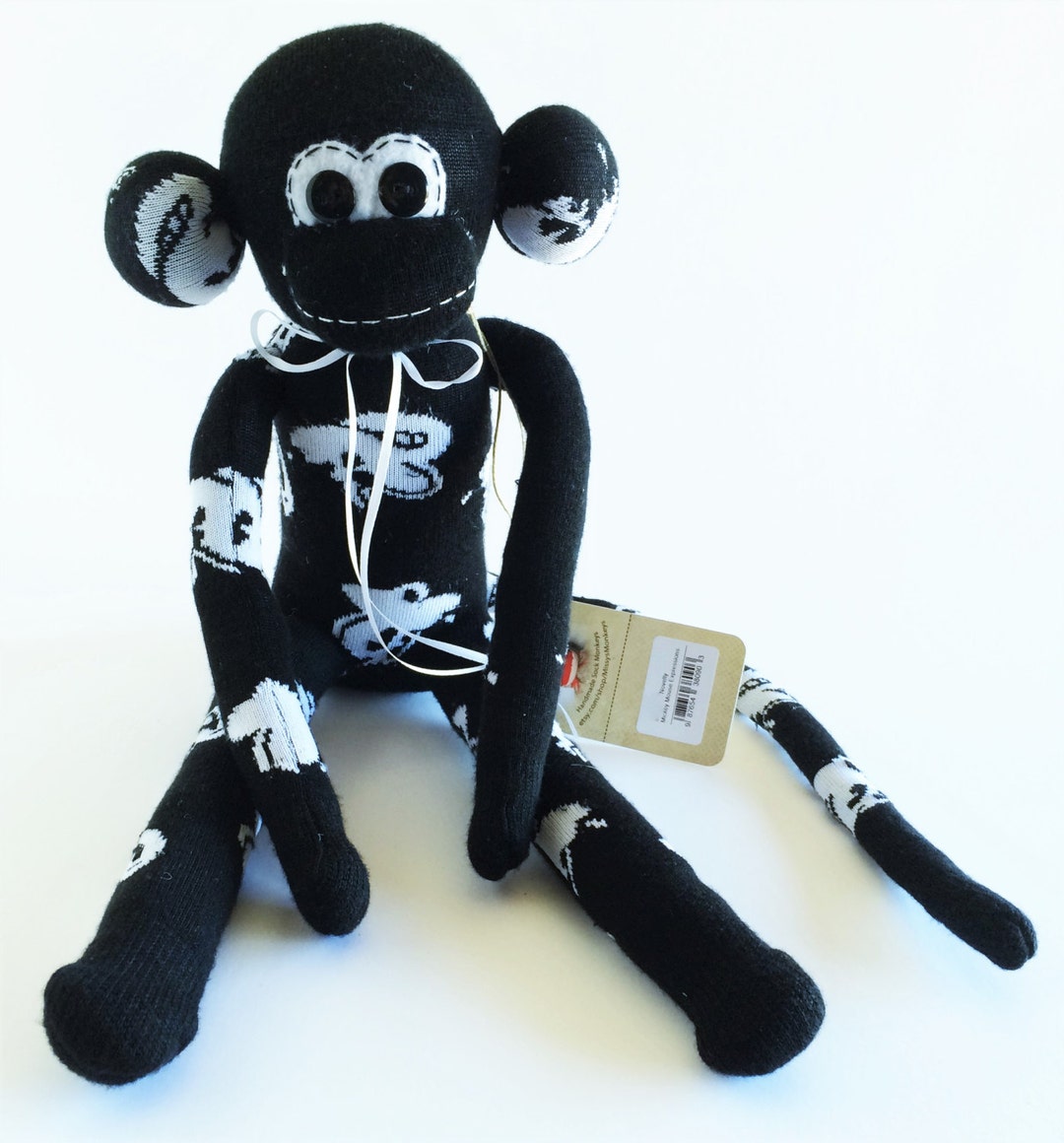 Mouse Themed Sock Monkey - Sock Monkey - Black and White Sock Monkey ...