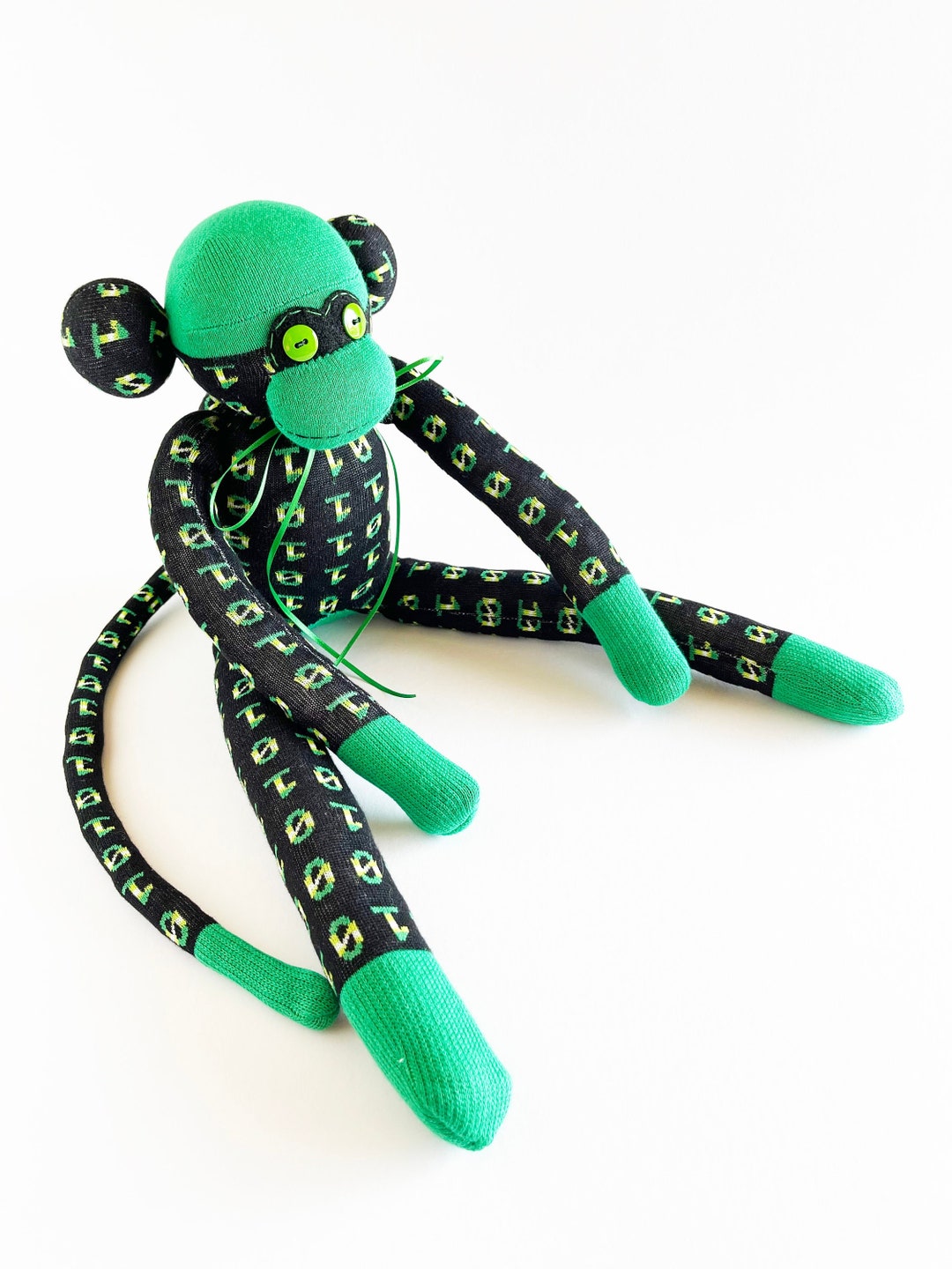 Binary Code Sock Monkey Sock Monkey Binary Code Coding Technology Tech ...