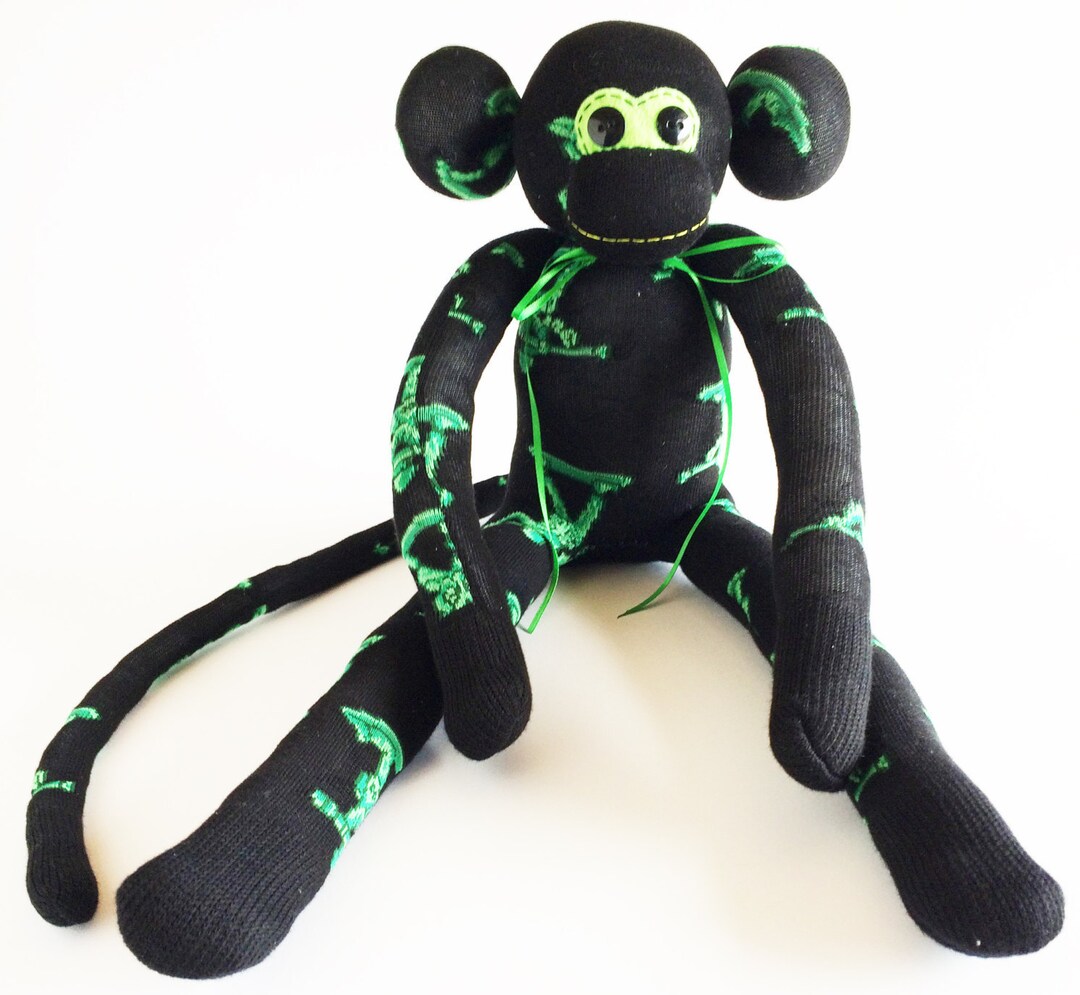 Toy Soldier Sock Monkey: Black Plush With Green Army Men - Etsy
