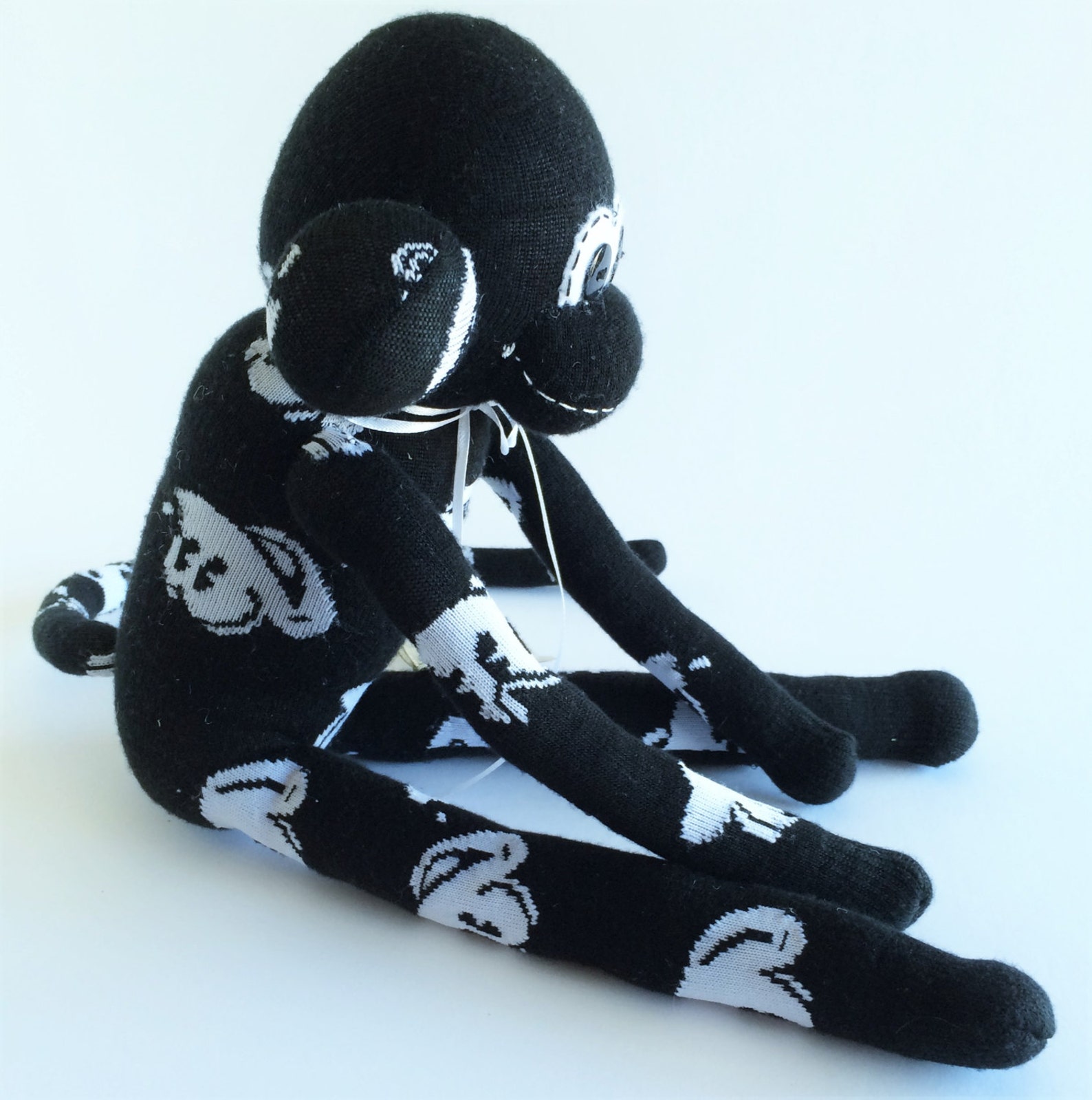 Mouse Themed Sock Monkey Sock Monkey Black and White Sock | Etsy