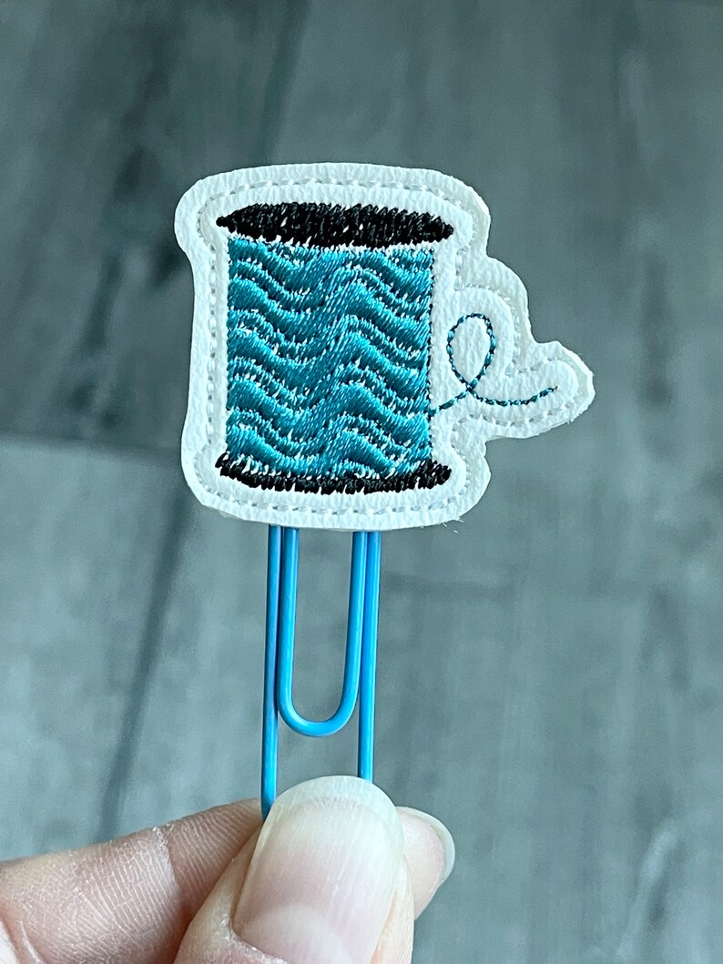 Embroidered Sewing Paper Clips: Thread, Form, Sewing Machine - Etsy