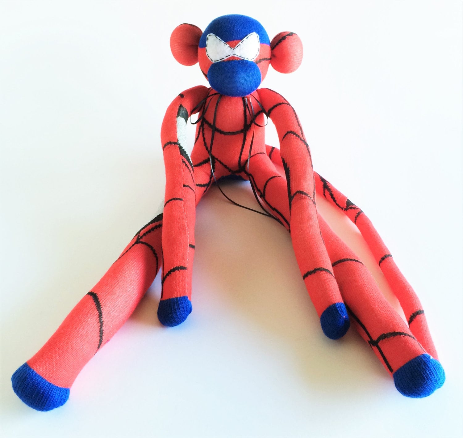 Spider-man Sock Monkey Sock Monkey Spiderman Red Sock | Etsy