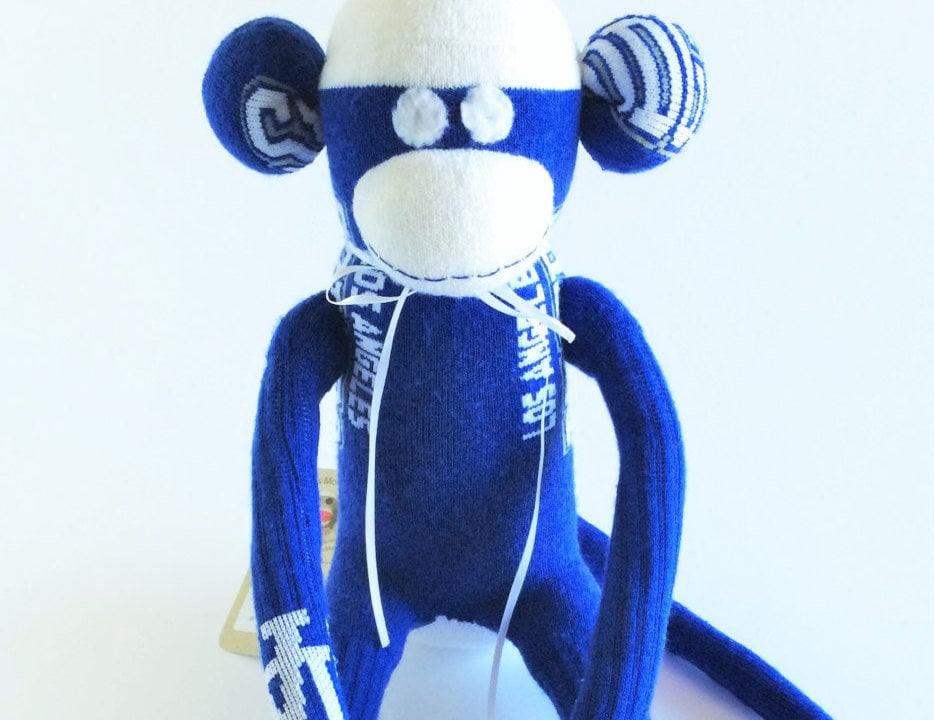 LA Dodgers Sock Monkey MLB Major League Baseball | Etsy