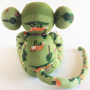 Foxes Sock Monkey - Butterflies Sock Monkey - Sock Monkey - Green Sock ...