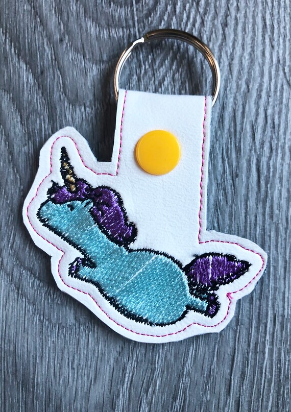 Round Unicorn Keychain Unicorn Key Chain Unicorn Keyfob | Etsy