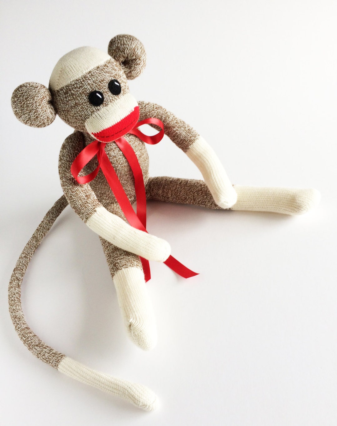Extra Large Rockford Red Heel Sock Monkey-sock Monkey-original Sock ...