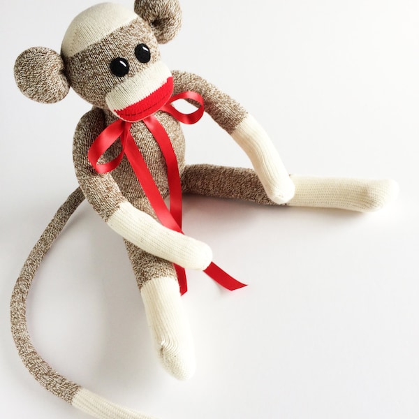 Sock Monkey Doll - Etsy