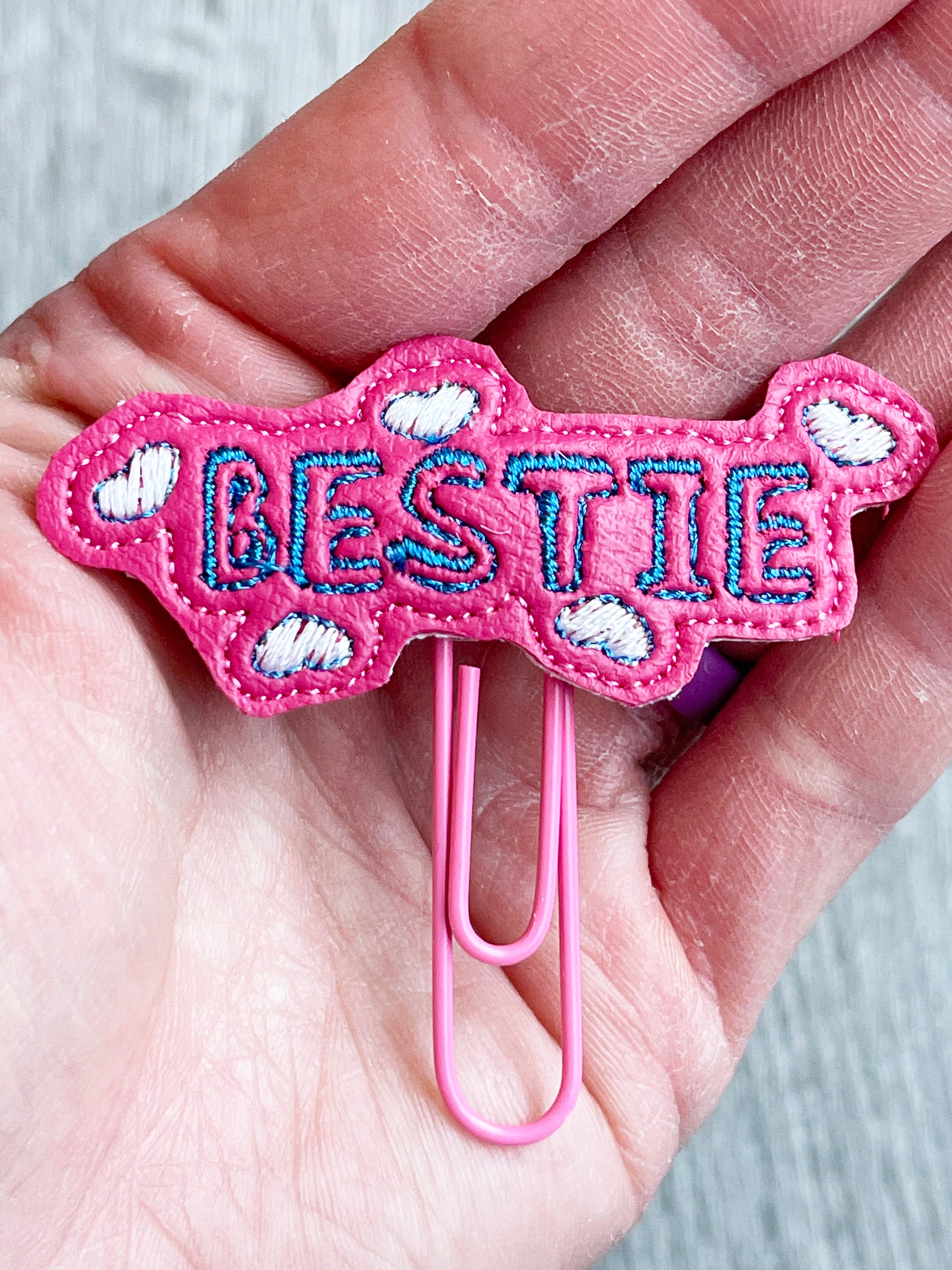 Bestie Planner Paper Clip Bestie Book Mark Bookmark | Etsy