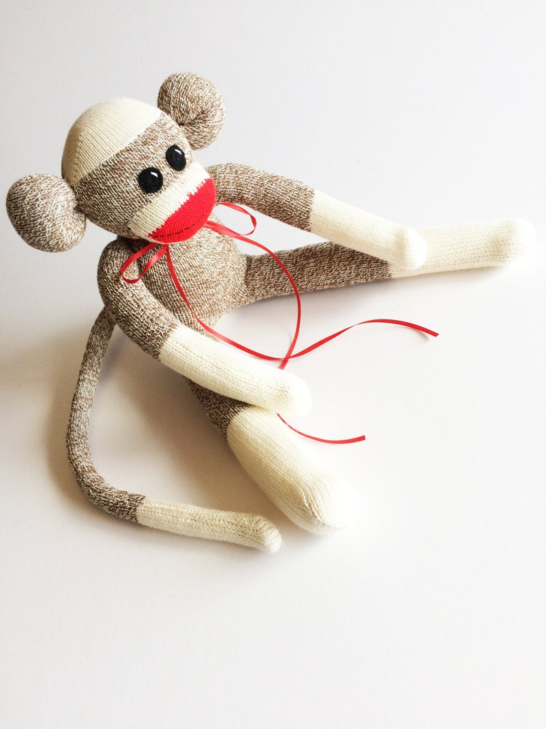 Small Rockford Red Heel Sock Monkey-sock Monkey-original Sock - Etsy