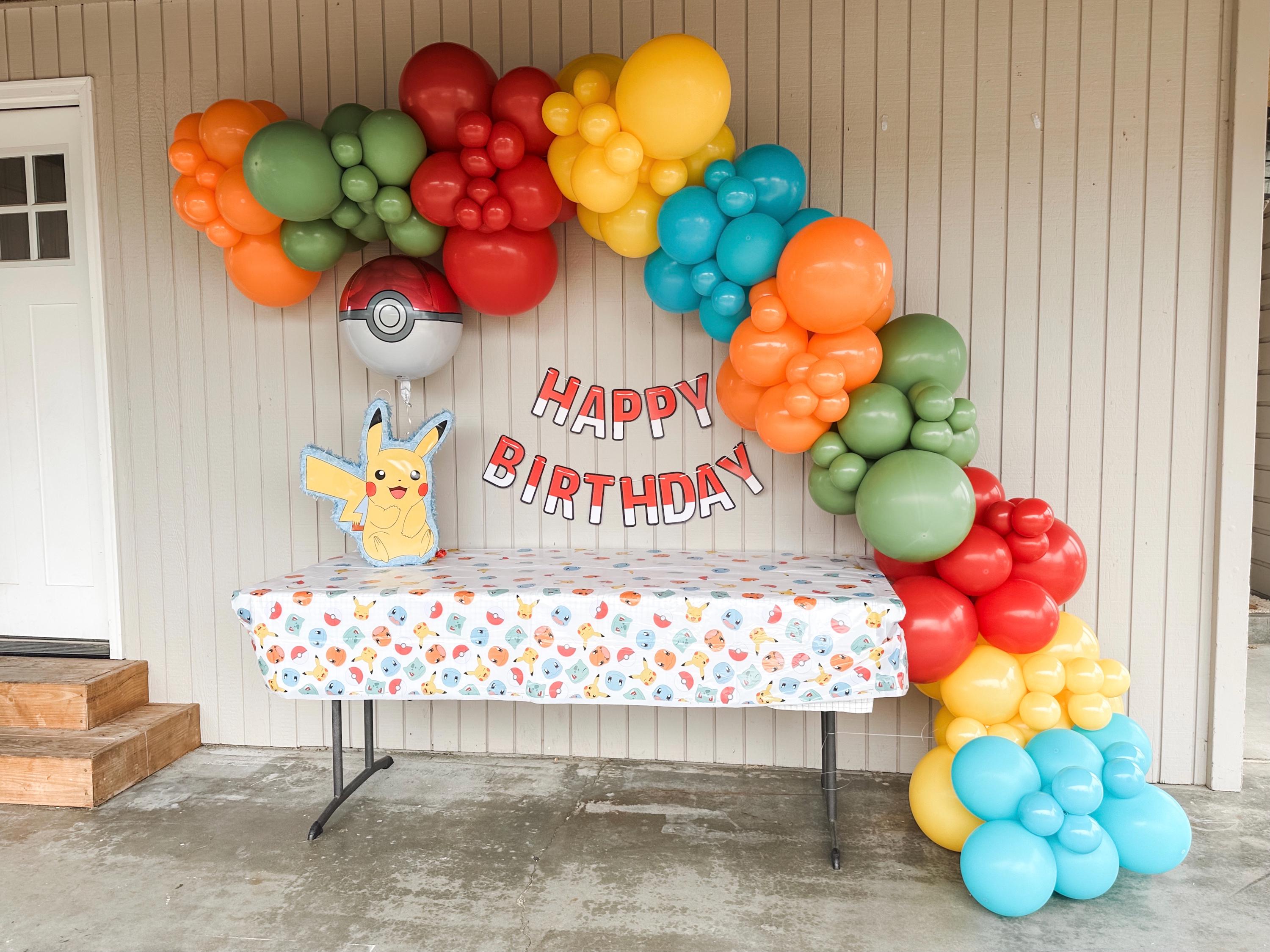 Rainbow Balloon Garland Arch Bright Primary Colors Kids Birthday Party ...