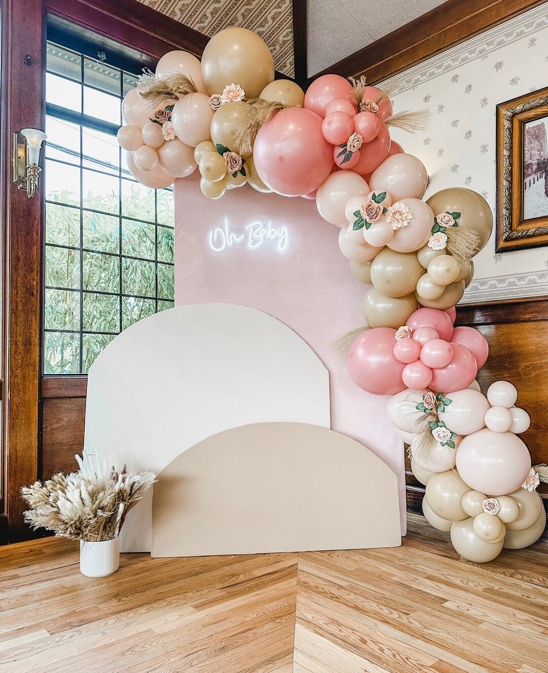 Boho Neutral Dusty Rose Brown Tan Balloon Garland Kit Baby Shower ...