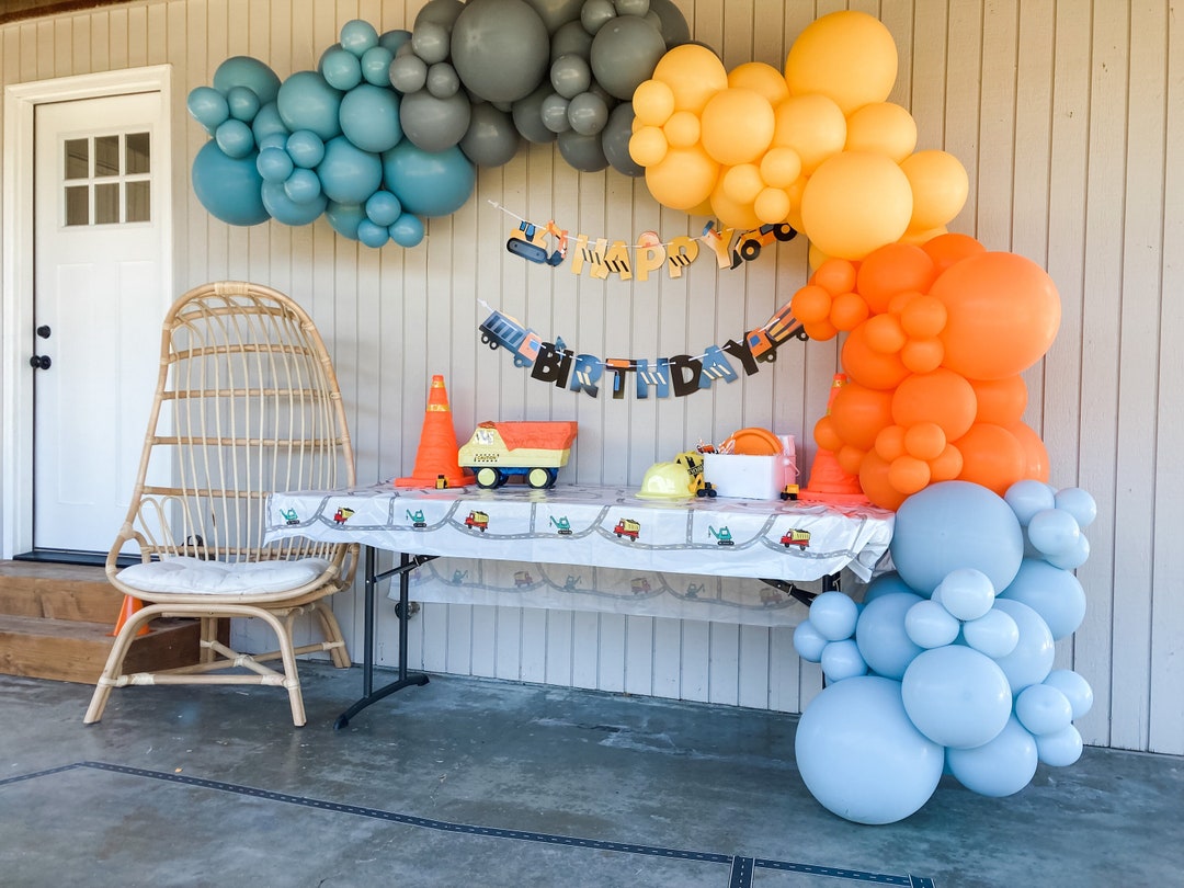 Modern Construction Party Balloon Garland Kit Digger Party - Etsy