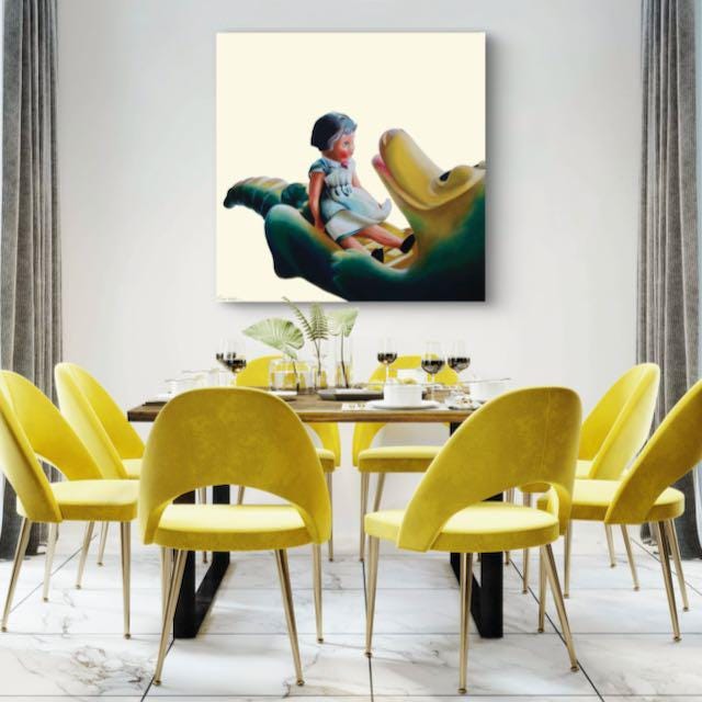 Listen Closely ~ STRETCHED CANVAS From "suits" by Artist Heather Millar ...