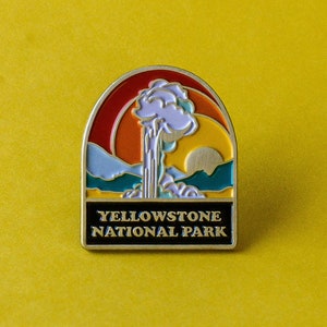 Yellowstone National Park Retro Hippie Soft Enamel Pin / National Park ...