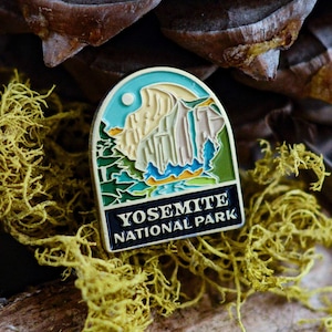 Yosemite National Park Retro Hippie Soft Enamel Pin / National Park ...
