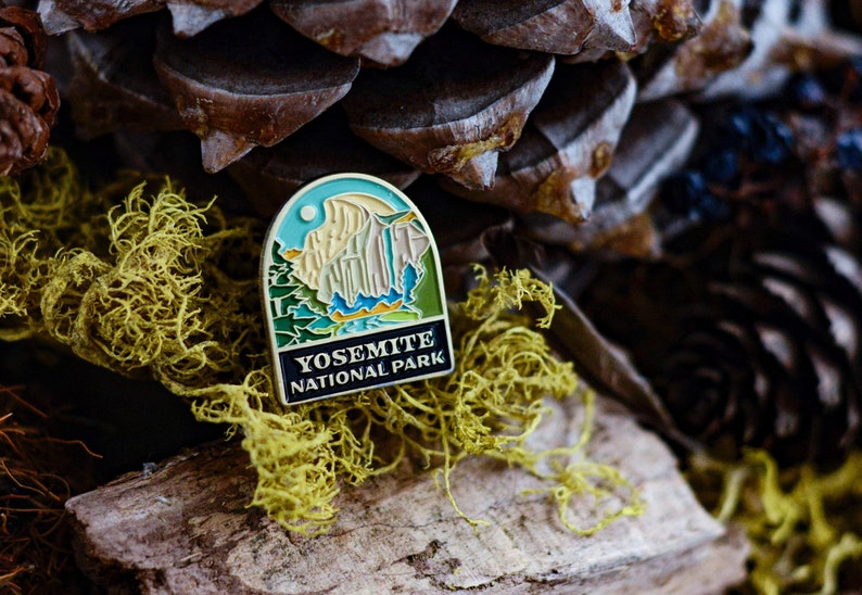 Yosemite National Park Retro Hippie Soft Enamel Pin / National | Etsy