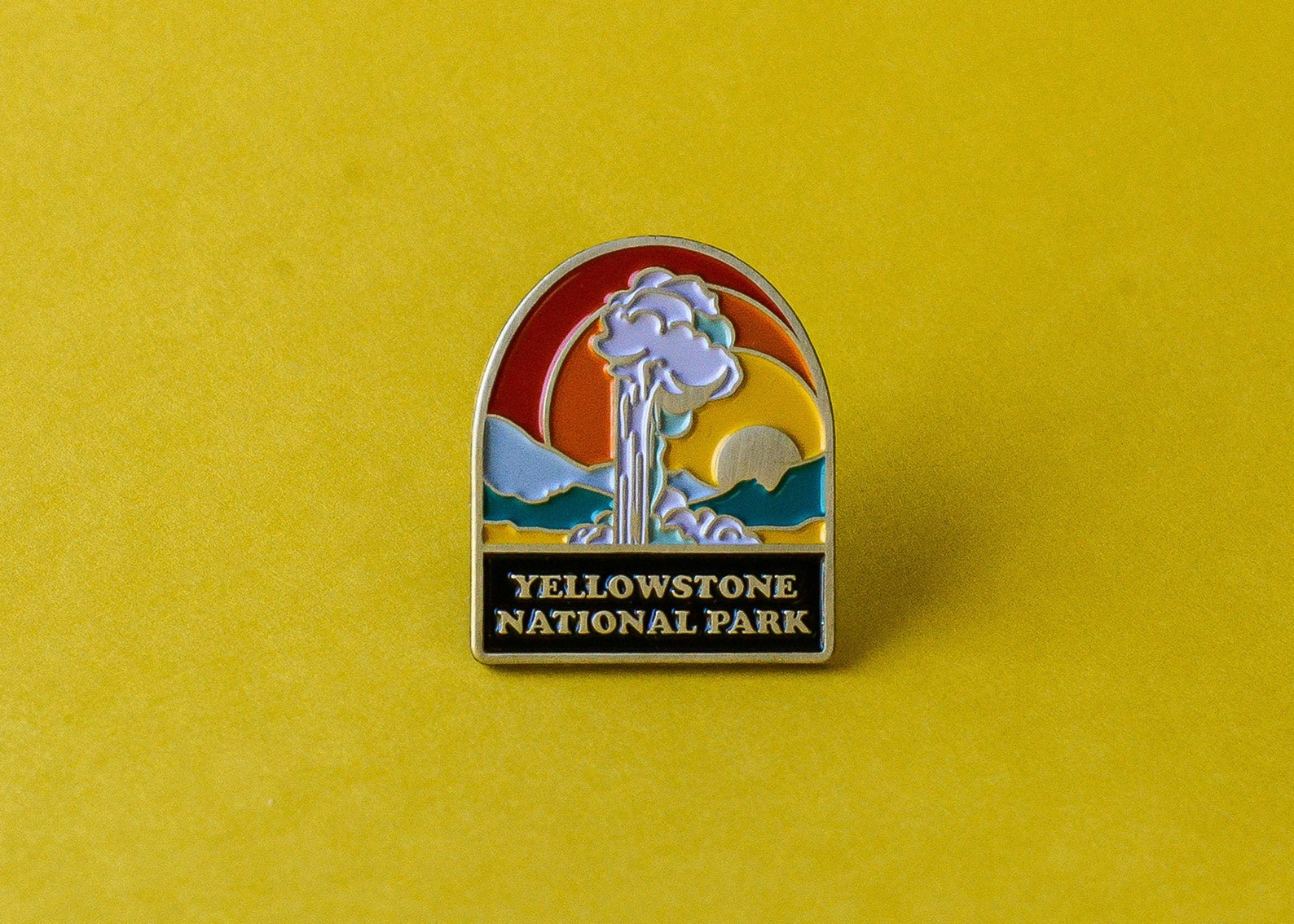 Yellowstone National Park Retro Hippie Soft Enamel Pin / - Etsy