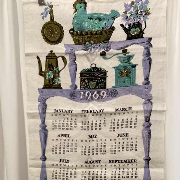 1969 Calendar - Etsy