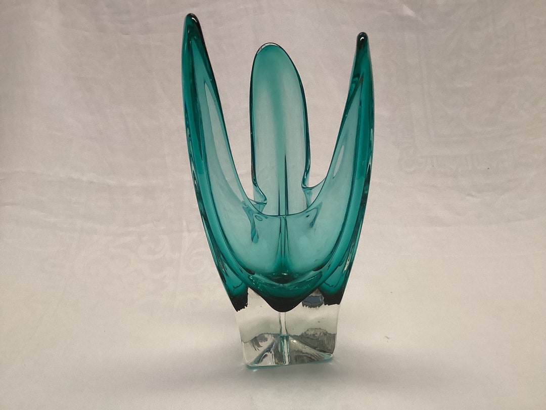 Vintage Hineri Iwatsu Turquoise Bowl Art Glass Japan 1960's 11275 - Etsy