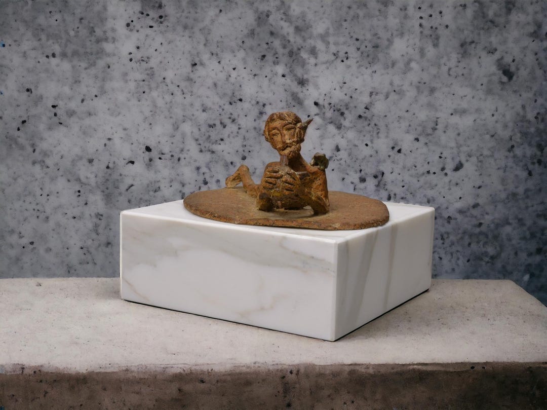 Calacatta Gold Marble Sculpture Base: Art Display Platform (8wx8dx3h ...