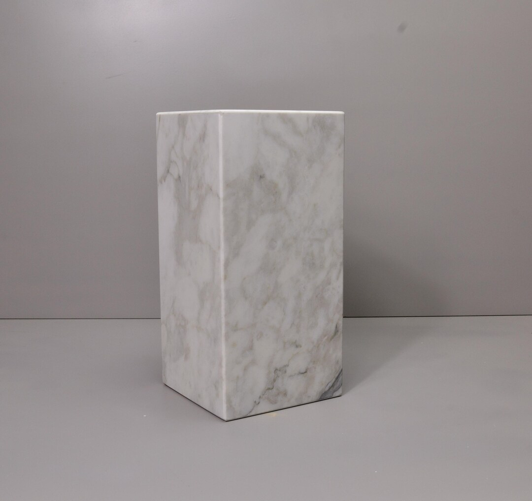 White Marble Sculpture Base: Art Display Pedestal (6dx6wx12h) - Etsy