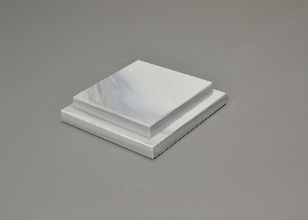 White 6x6x1.5 Marble Base, Sculptures Base Art Display, Sculpture ...