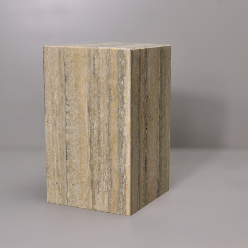 Travertine Pedestal Stand - Etsy