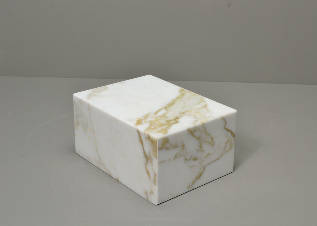 White Marble 8wx6dx4h Calacatta Gold Base Sculptures NR2, Base Art ...