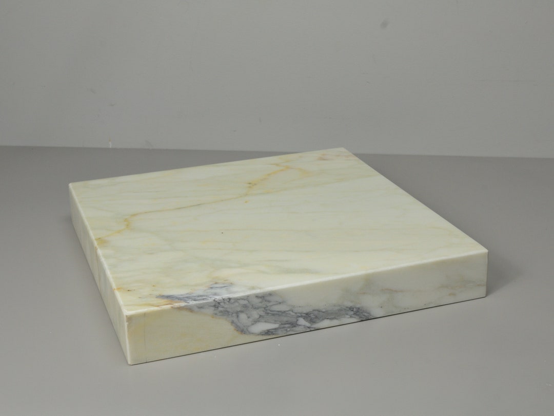 Calacatta#2 14wx14dx2h Marble Base Sculptures, Base, Art Display ...