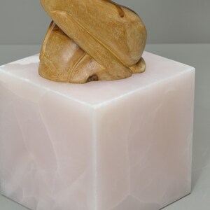 Pink Onyx Bases Sculpture 5 X 5 X 5 Honed Finish,art Base, Figurine ...