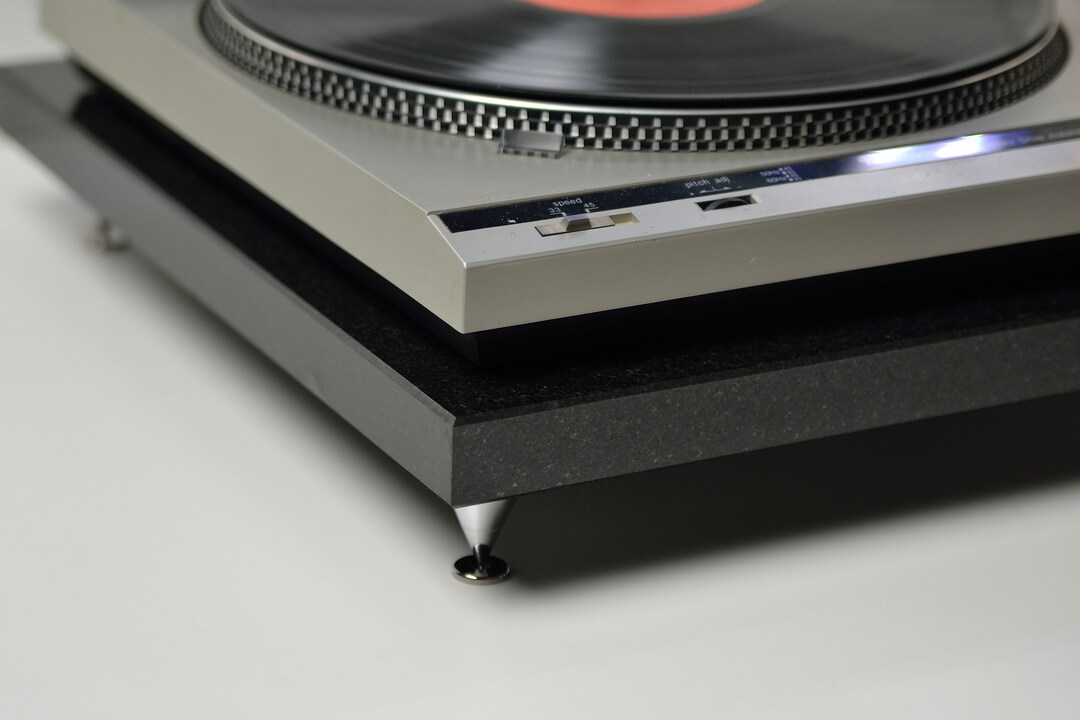 Black Granite Turntable Isolation Platform: Audiophile Sound (18x18x1 ...