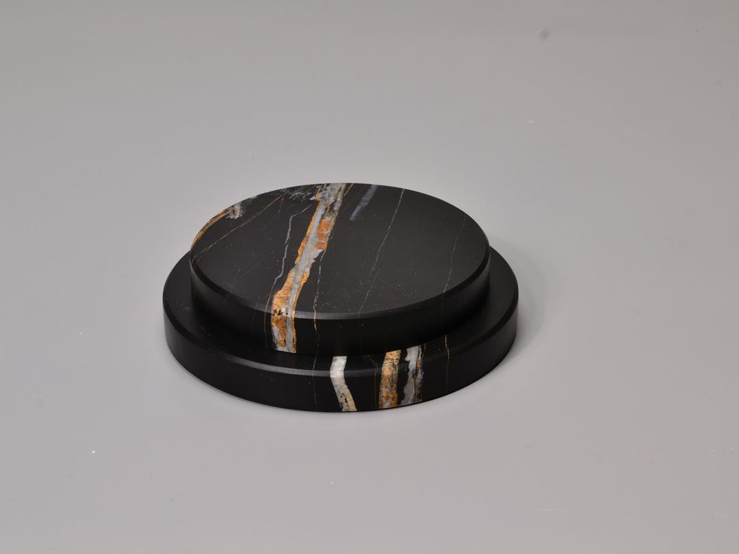 Black Marble Saint Lauren,6x6x1.5 Base Art Display, Sculpture Display ...
