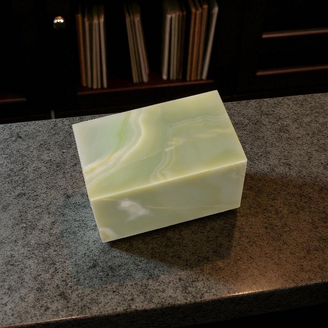 Green Onyx Sculpture Display Base: Honed Finish Art Plinth (6x6x10 ...