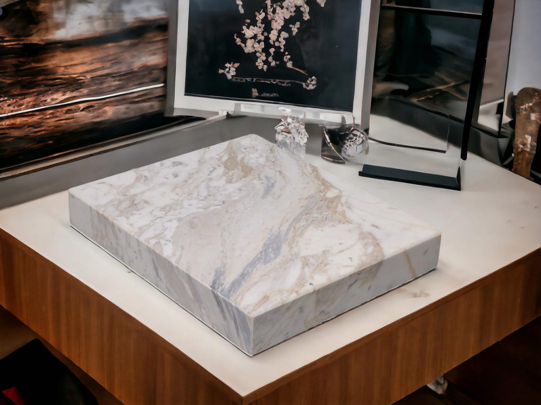 White Marble 14wx12dx2h, Base Sculptures, Art Display, Sculpture ...