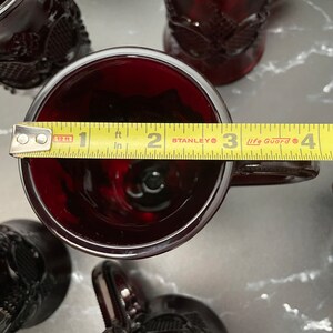 Avon Cape Cod Ruby Red Glass Mugs, Ritual Cups,vampire Glass, Creepmas ...