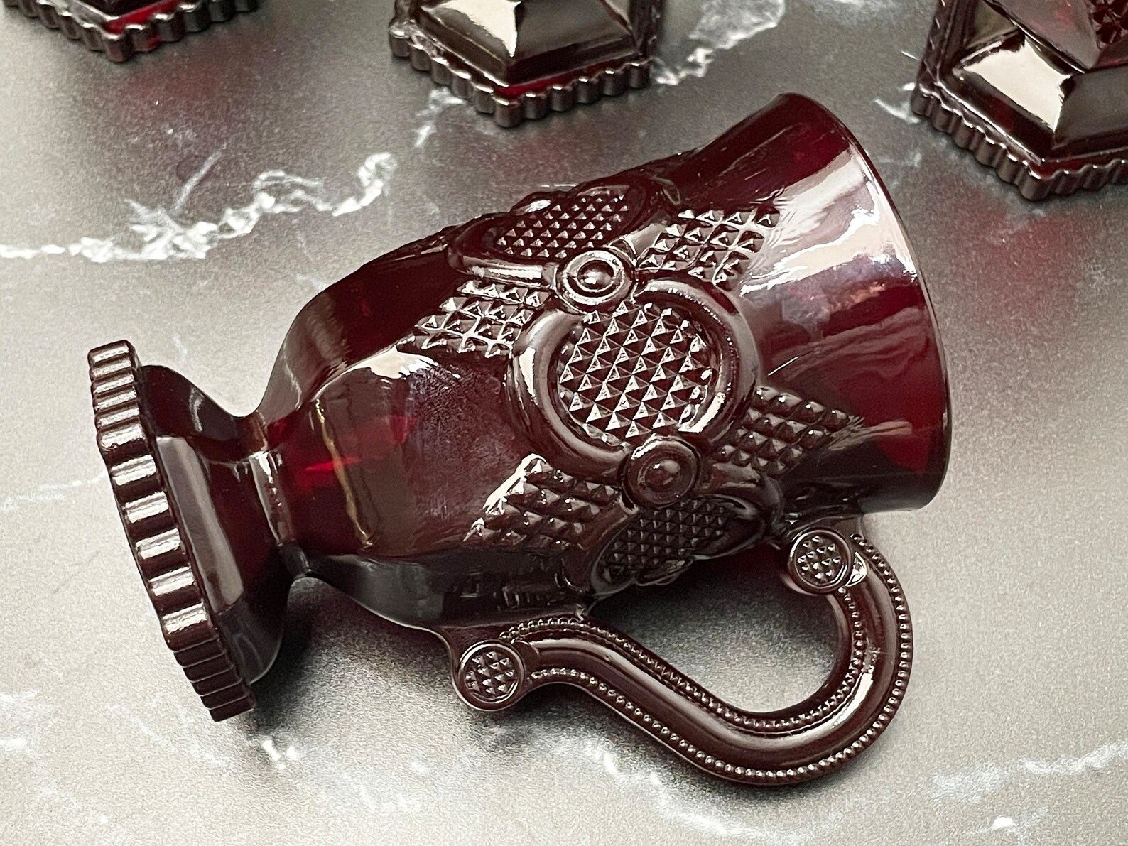 Avon Cape Cod Ruby Red Glass Mugs, Ritual Cups,vampire Glass, Creepmas ...