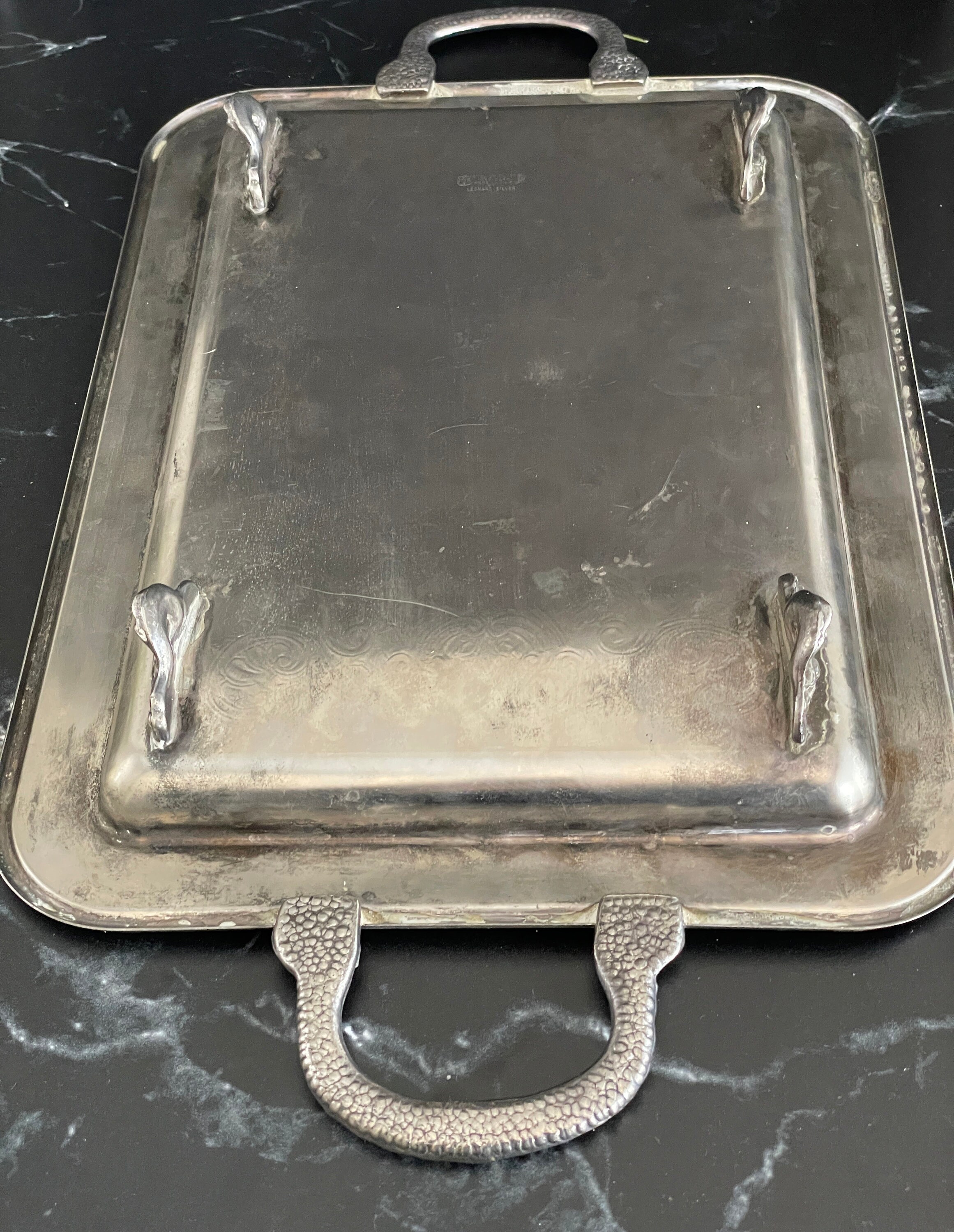 Vintage Large Altar Tray, Ornate Silver Plated Footed Vessel,vintage ...