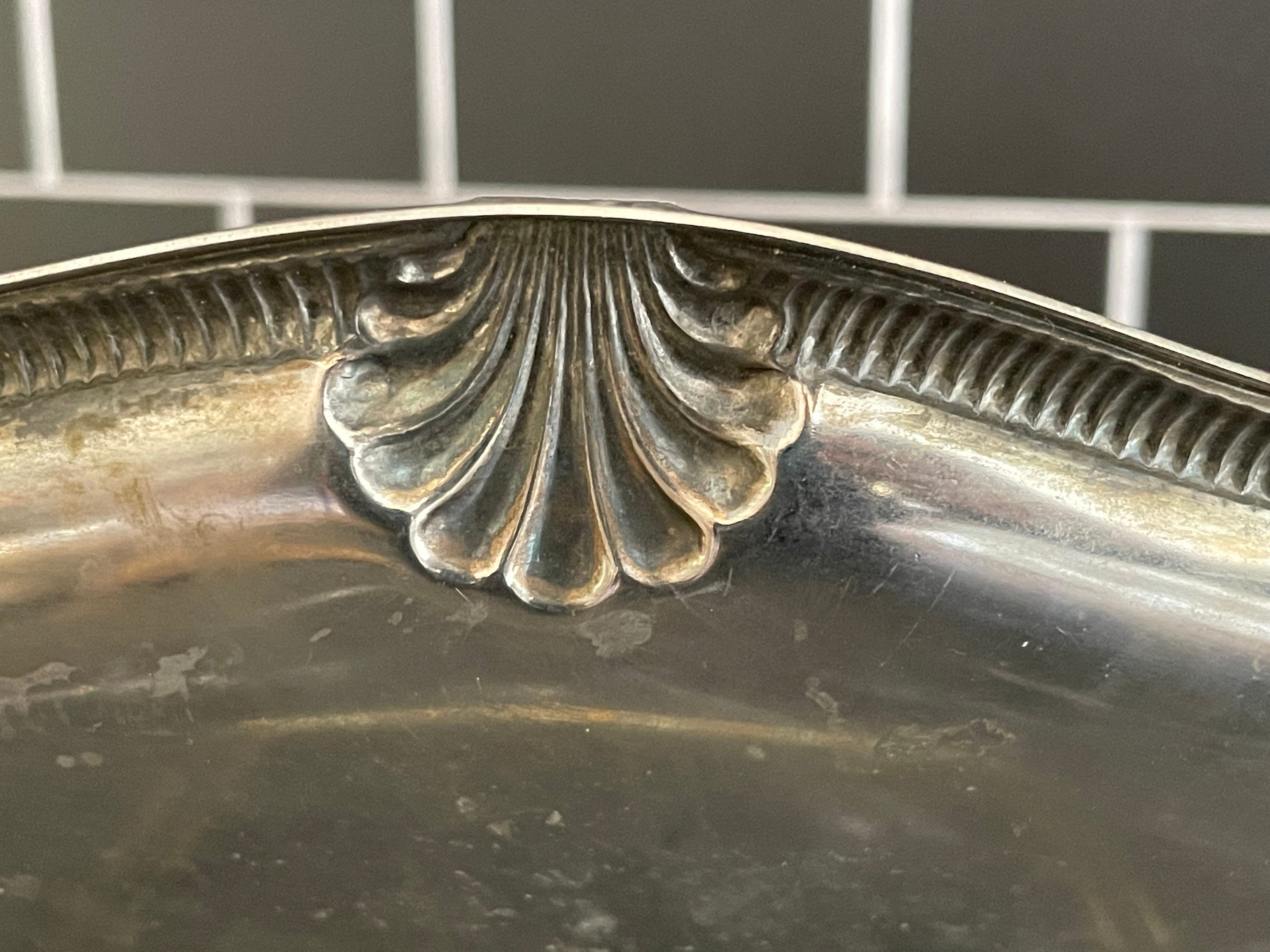Vintage Large Round Altar Tray, Ornate Silver Plated Tray, Vintage ...